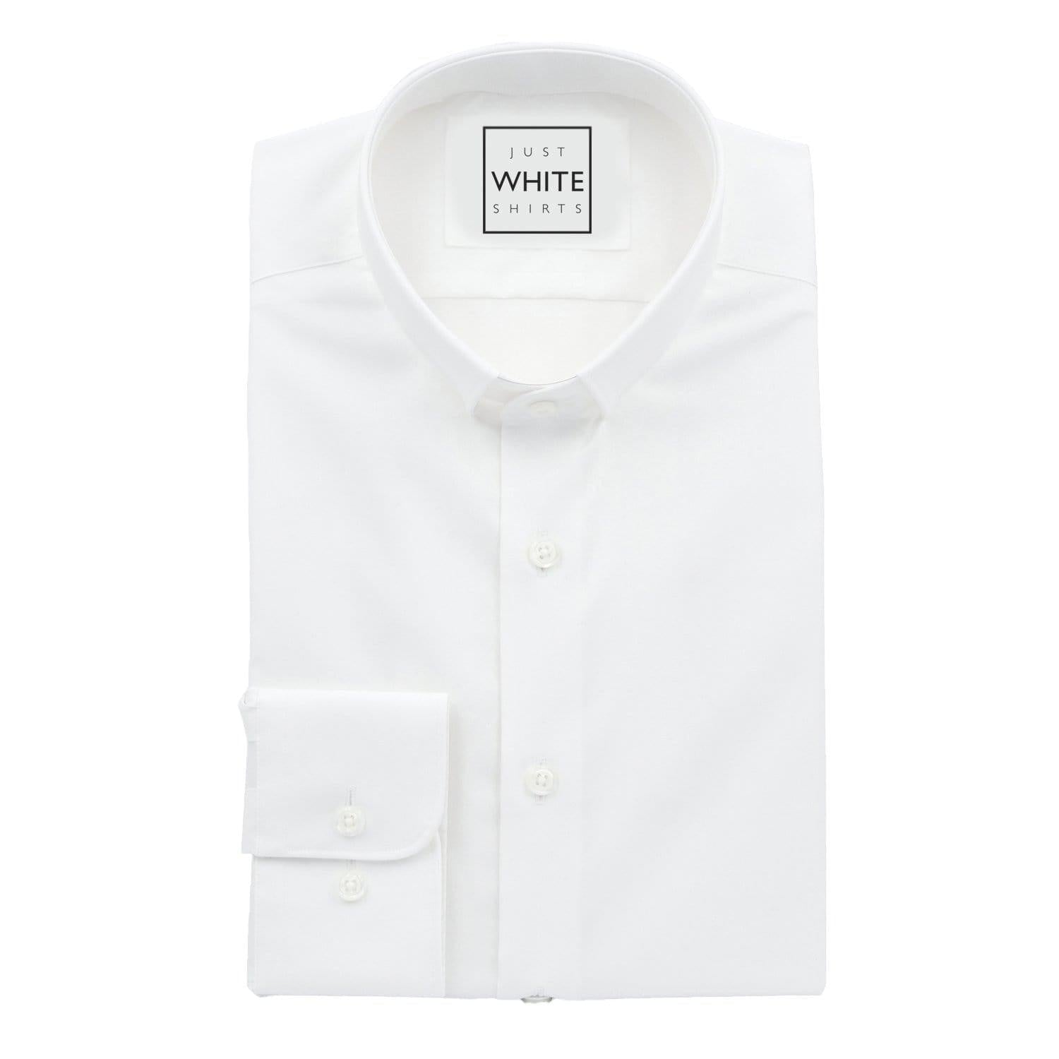 Men's White Priest Collar Dress Shirt | Non-Iron Egyptian Cotton Shirt ...